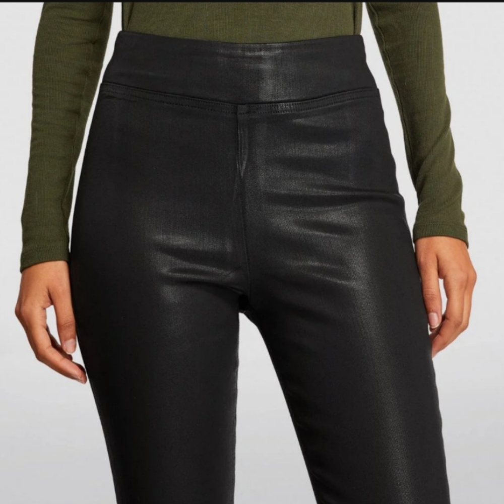 Frame Denim The Jet Set Skinny Crop Denim Noir Coated… - Gem